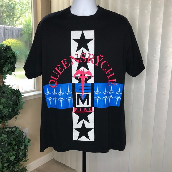 Shirts | Rare Vintage Queensryche Empire Ss Tshirt Black Xl | Poshmark